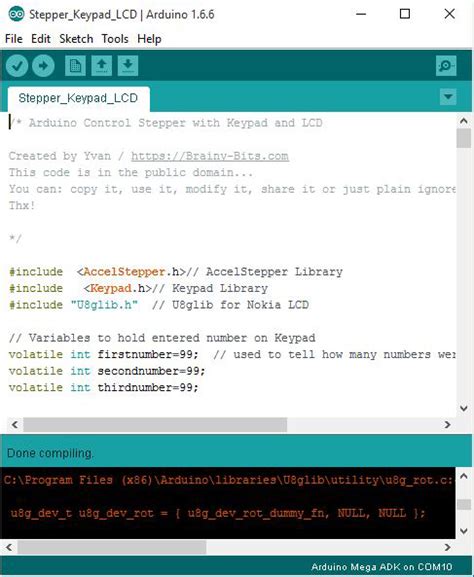 nokia 5110 library u8glib error fault will not compile ide 1 x