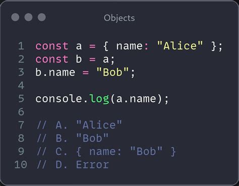 javascript quiz what is the output of the following code