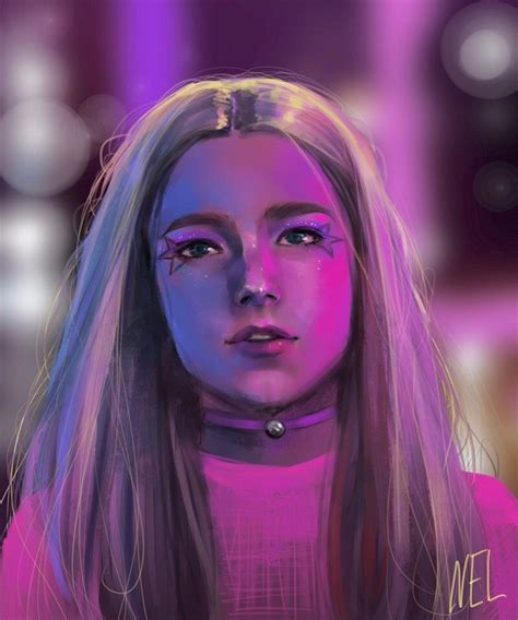 Pin By Rosalya Lucis Caelum On Euphoria Portrait Illustration Purple