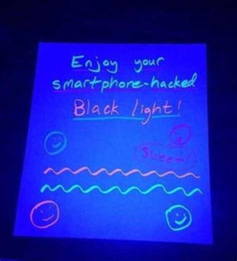 Turn Your Smartphone Into Black Light