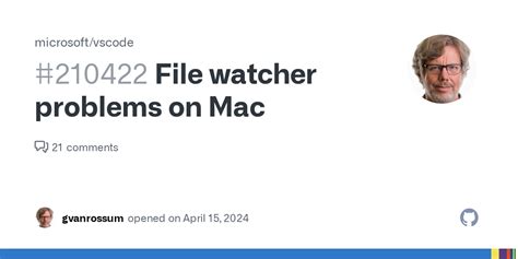 File Watcher Problems On Mac · Issue 210422 · Microsoftvscode · Github