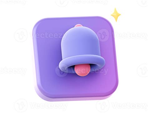 3d Render Of Purple Notification Bell Side Icon For Ui Ux Web Mobile Apps Social Media Ads
