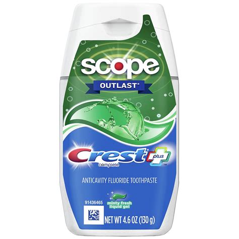 Crest Plus Scope Outlast Liquid Gel Toothpaste Minty Fresh Walgreens