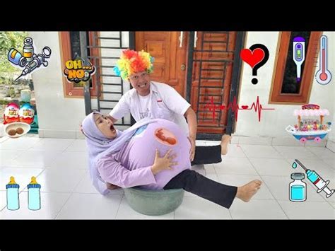 Drama Lucu Ibu Hamil Sakit Perut Melahirkan Di Dalam Ember - YouTube