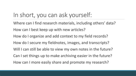 Questions To Ask Across The Ethnographic Lifecycle Ppt