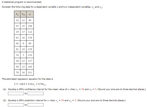 solved a statistical program is recommended consider the
