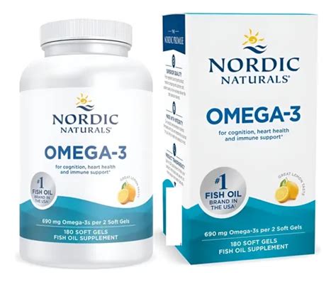 Nordic Naturals Omega 3 690mg Salud Del Corazon 180 Capsulas Limón