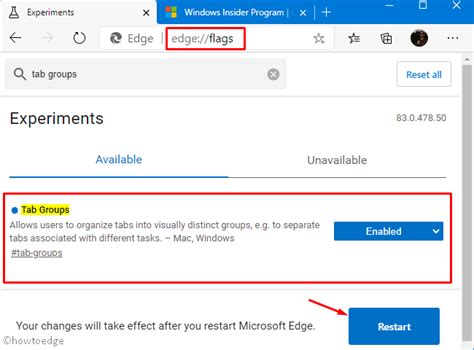 How To Enable Tab Groups Flag On Microsoft Edge Howtoedge