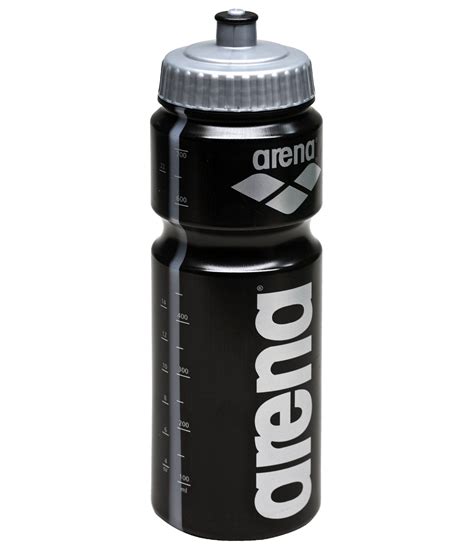 Arena 750ml Water Bottle - Black/Silver | Dolphin Swimware