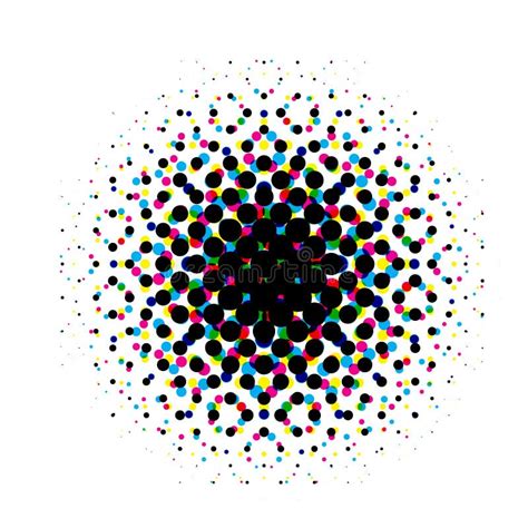 Abstract Halftone Circle Design Cmyk Stock Illustration Illustration Of Button Creative