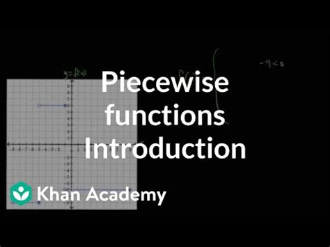 Introduction To Piecewise Functions Algebra Video Khan Academy