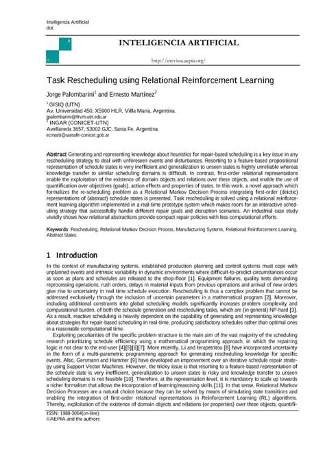 Task Rescheduling Using Relational Reinforcement Learning