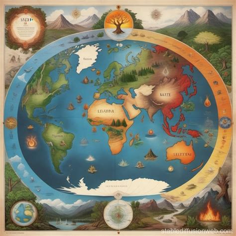 Natures Map Of Four Elements Stable Diffusion Online Natures Map Of Four Elements Stable Diffusion Online