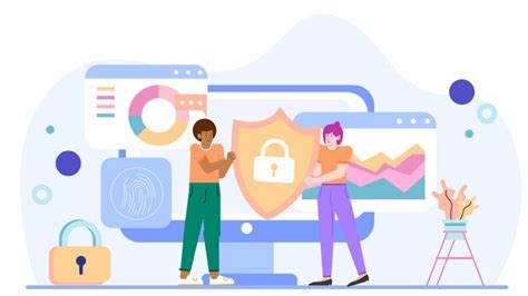 Premium Vector Two People Are Implementing Security Measures To