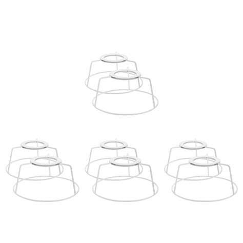Homemaxs 8 Pcs Diy Lampshade Frames Light Cover Cage Metal Wire