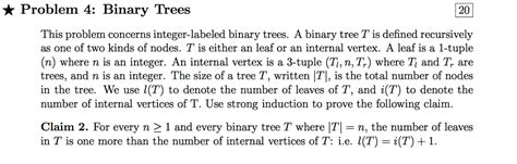 Solved Problem Binary Trees This Problem Concerns Chegg Com