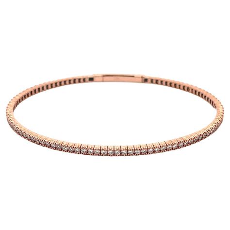 Flexible Rose Gold Diamond Bracelet For Sale At 1stdibs