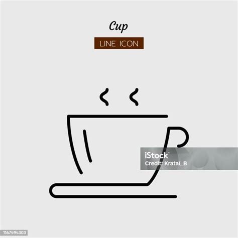 라인 컷 아이콘 기호 음료 카페 뜨거운 커피 컵 고립 된 평면 개요 벡터 디자인 0명에 대한 스톡 벡터 아트 및 기타 이미지 0명 개념 라떼 Istock