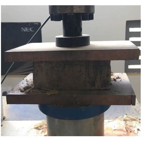 Compressive Test Setup A Block B Mortar Cube And C Masonry