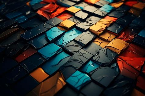 Premium Ai Image Abstract Colorful Geometric Background Generative Ai