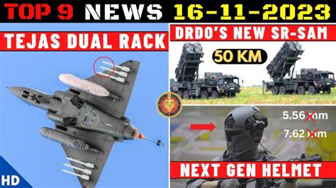Indian Defence Updates Tejas Dual Rack Pylon New Sr Sam 500 Cargo Drone Next Gen Helmet 4th