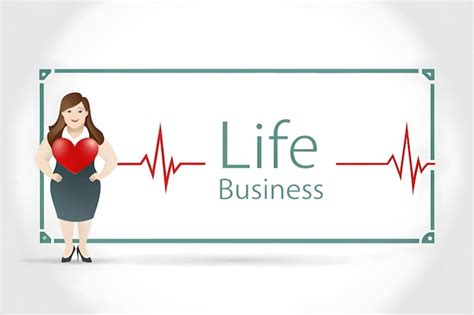 Flat Plus Size Model Heartbeat Border Frame With Life Text Concept As A Dynamic Border Frame