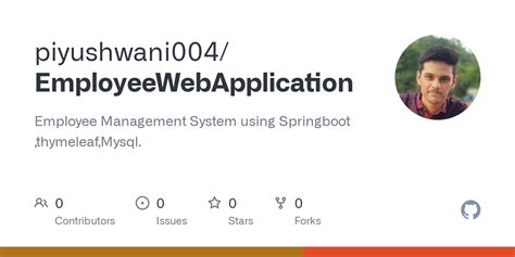 Github Piyushwani004employeewebapplication Employee Management
