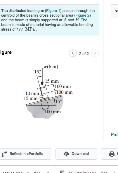 solved the distributed loading w figure 1 passes through
