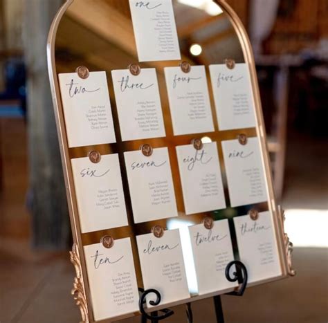 Wedding Seating Chart Gold 4x6 And 5x7 Custom Wedding Sign Wedding