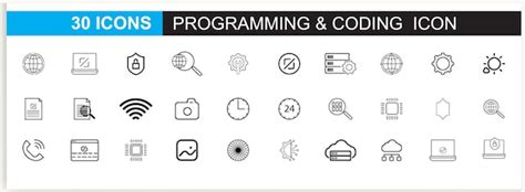 premium vector free vector programming and coding icons