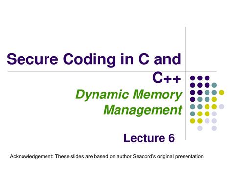 ppt secure coding in c and c dynamic memory management powerpoint