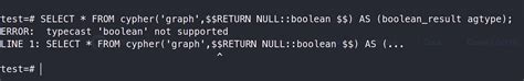 null as a boolean type · issue 368 · apache age · github