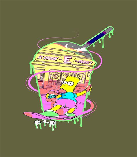 The Simpsons Bart Simpsons Kwikemart Squishee Digital Art By Raef Pia
