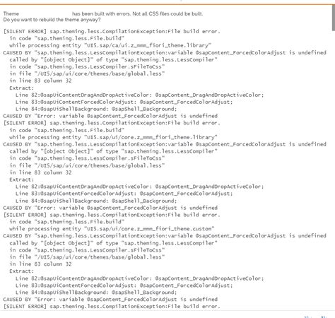 Unable To Rebuild Custom Fiori Theme After Fiori U Sap Community
