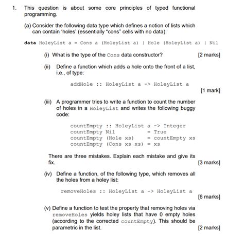 Solved A Consider The Following Data Type Which Defines A