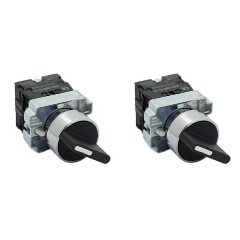 3 Position Maintained Selector Switch Waterproof Self Lock Switch 22Mm Mounting Hole NO NO