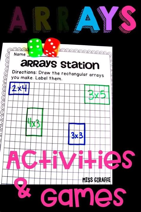 arrays activities and games [video] arrays activities math