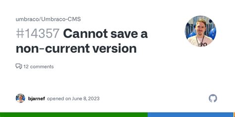 Cannot Save A Non Current Version · Issue 14357 · Umbracoumbraco Cms