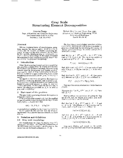 Pdf Gray Scale Structuring Element Decomposition