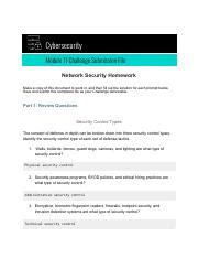 Cybersecurity Network Security Homework Understanding Course Hero