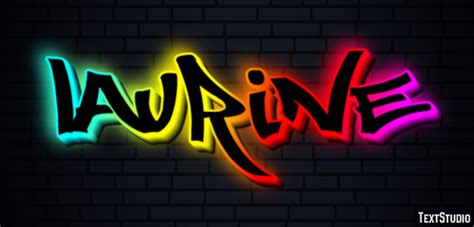 Laurine Effet De Texte Et Design De Logos Prénom