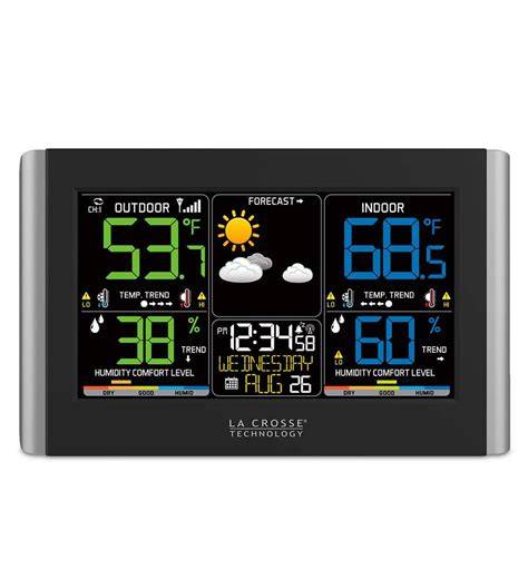 Horizontal Color Display Full Function Weather Station With Wireless