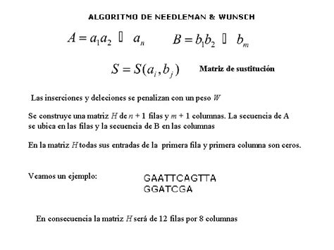 Matriz De Sustitucin Las Inserciones Y Deleciones Se