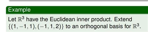 solved examplelet r3 ﻿have the euclidean inner product