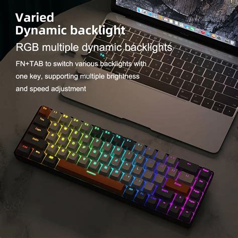 ZIYOU LANG T8 68 Keys RGB Gaming Mechanical Keyboard 1 5m Chalk Version Green Shaft Alexnld Com