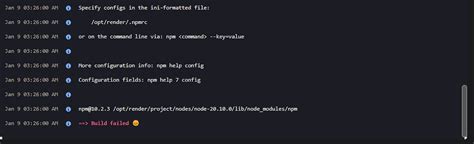 Node Js Server Build Failed With No Errors Render