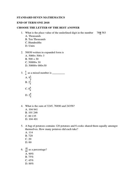 maths std 7 pdf mathematical notation numbers