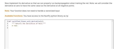 solved now implement its derivative so that we can properly