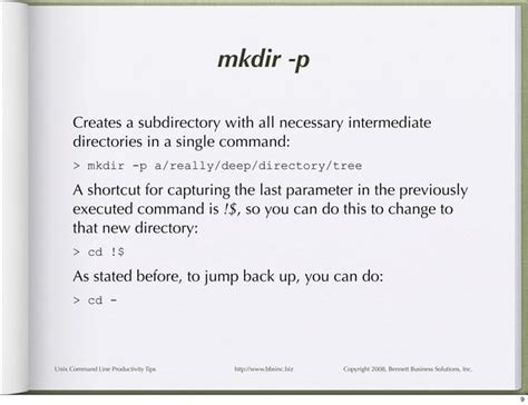 Unix Command Line Productivity Tips PPT