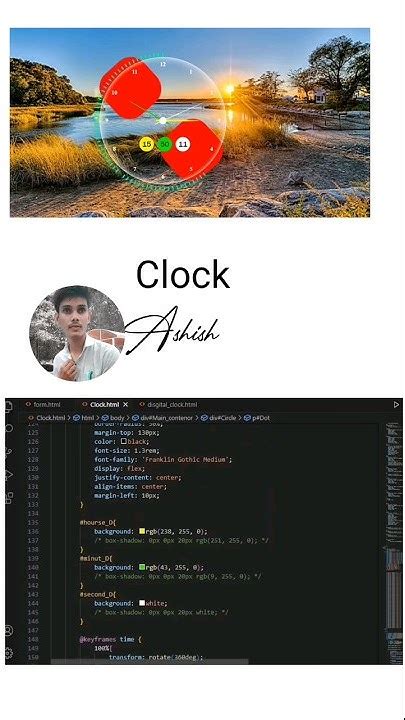 Clock India Youtube Youtubeshorts Htmltag Htmlelement Coder